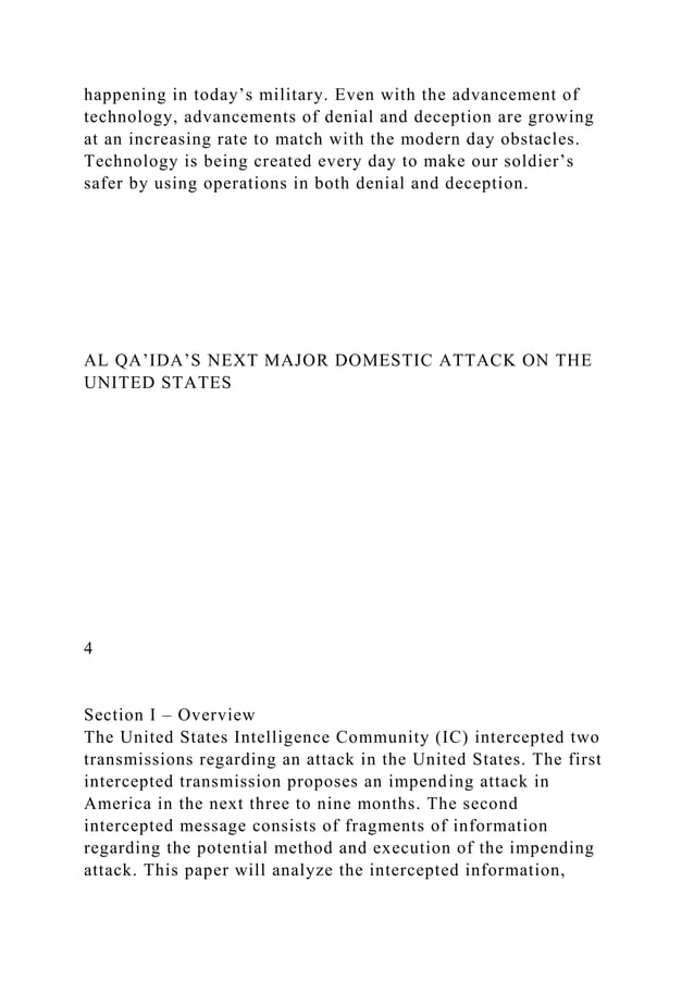 Basic theories of Denial and Decept.docx | Arms & Ammunition ...