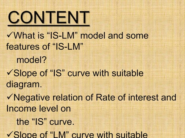 Basic theory of IS-LM model | PPTX | Stocks and Bonds | Personal Investing