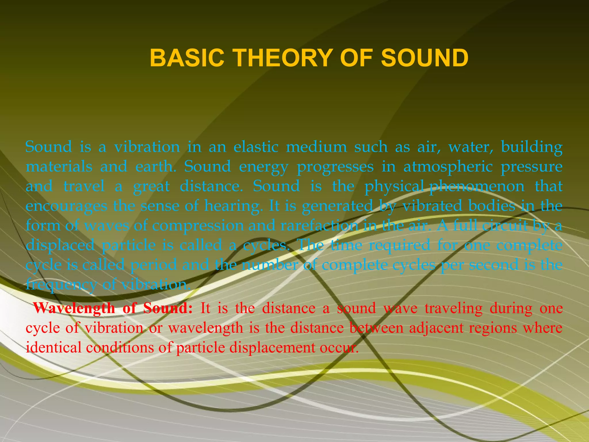 Basic theory of sound | PPT