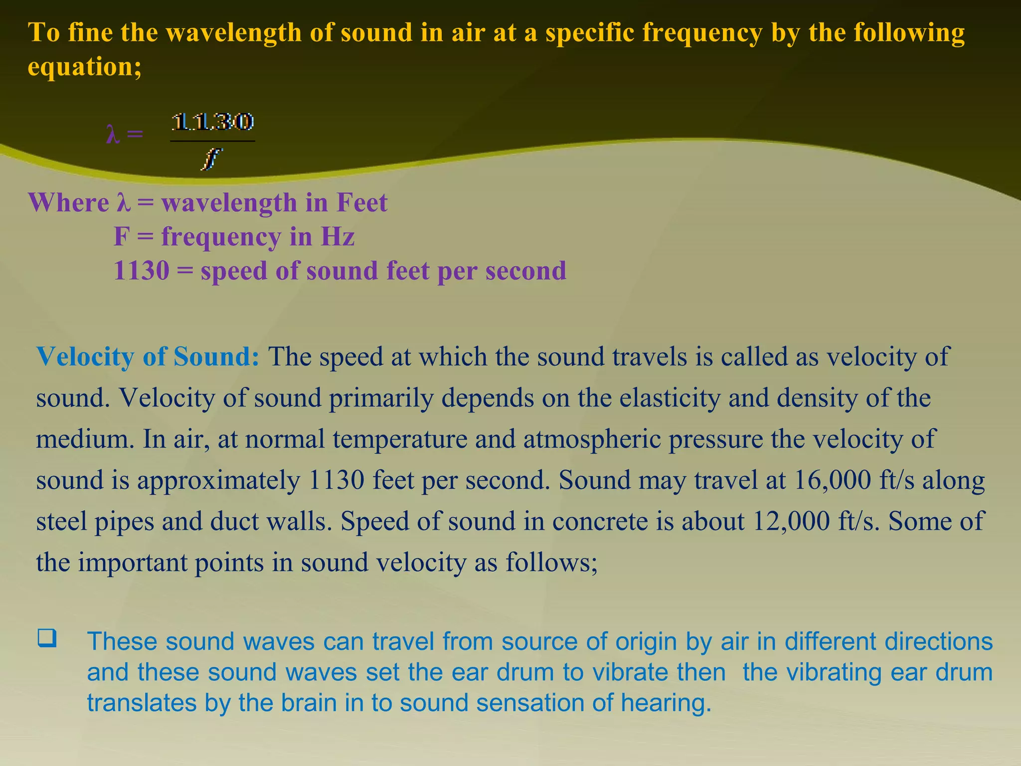 Basic theory of sound | PPT