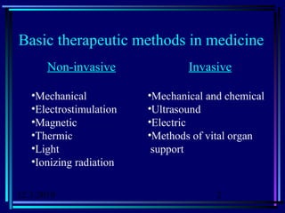 Basic therapeutic methods in medicine | PPT