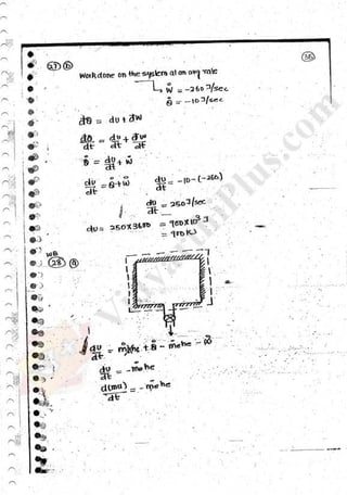 Basic Thermodynamics 1 Mechanical Engineering Handwritten classes Notes ...