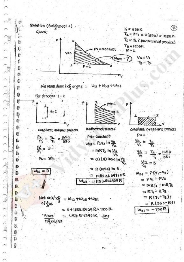 Basic Thermodynamics 1 Mechanical Engineering Handwritten classes Not…