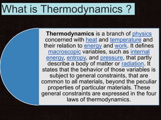 Basic thermodynamics cycle | PPTX