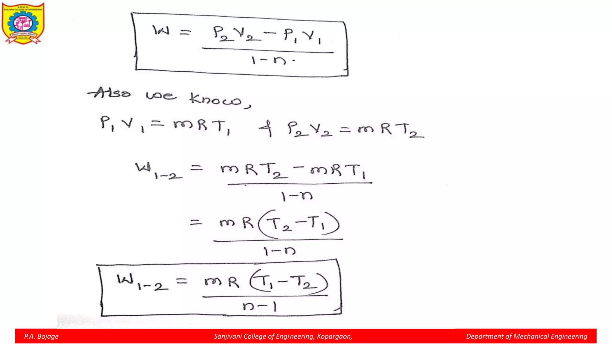 Basic Thermodynamics Unit 4 PPT by New Format - Adiabatic and ...