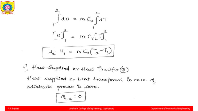 Basic Thermodynamics Unit 4 PPT by New Format - Adiabatic and ...