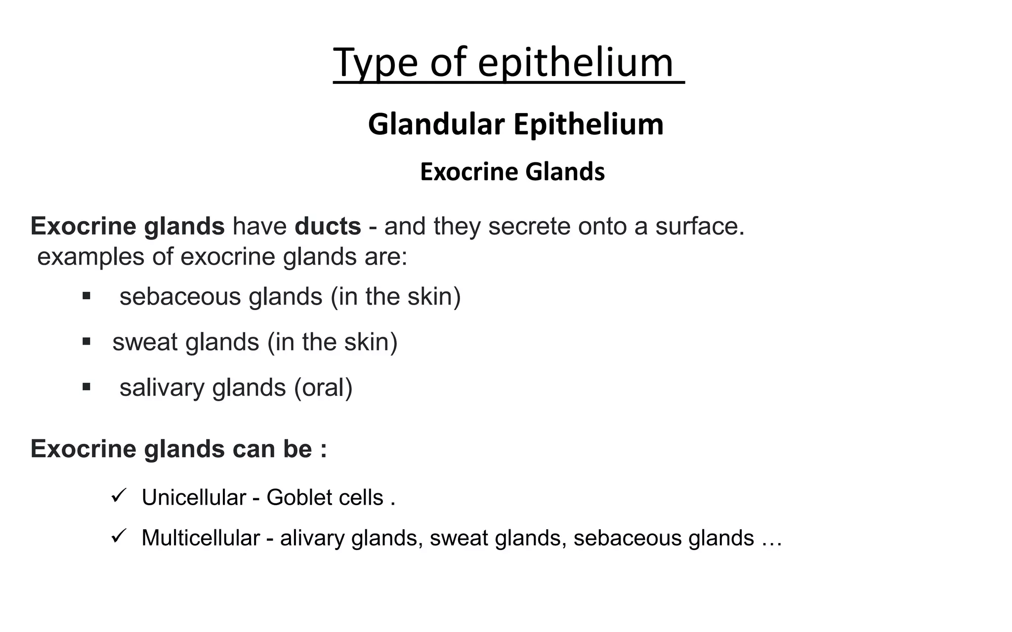 Basic tissue types 1( Epithelial tissue ) | PDF