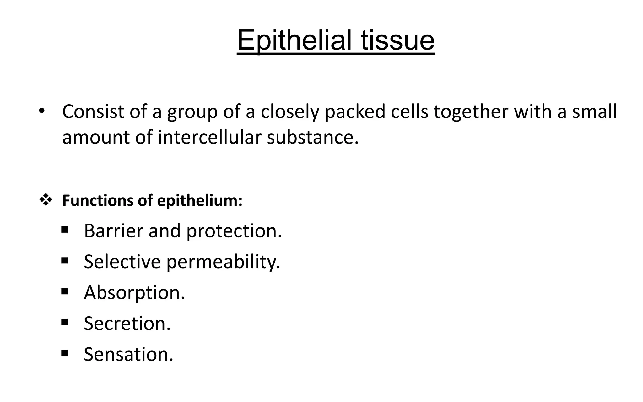 Basic tissue types 1( Epithelial tissue ) | PDF