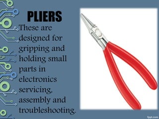 Basic tools and instruments in electronics | PPTX