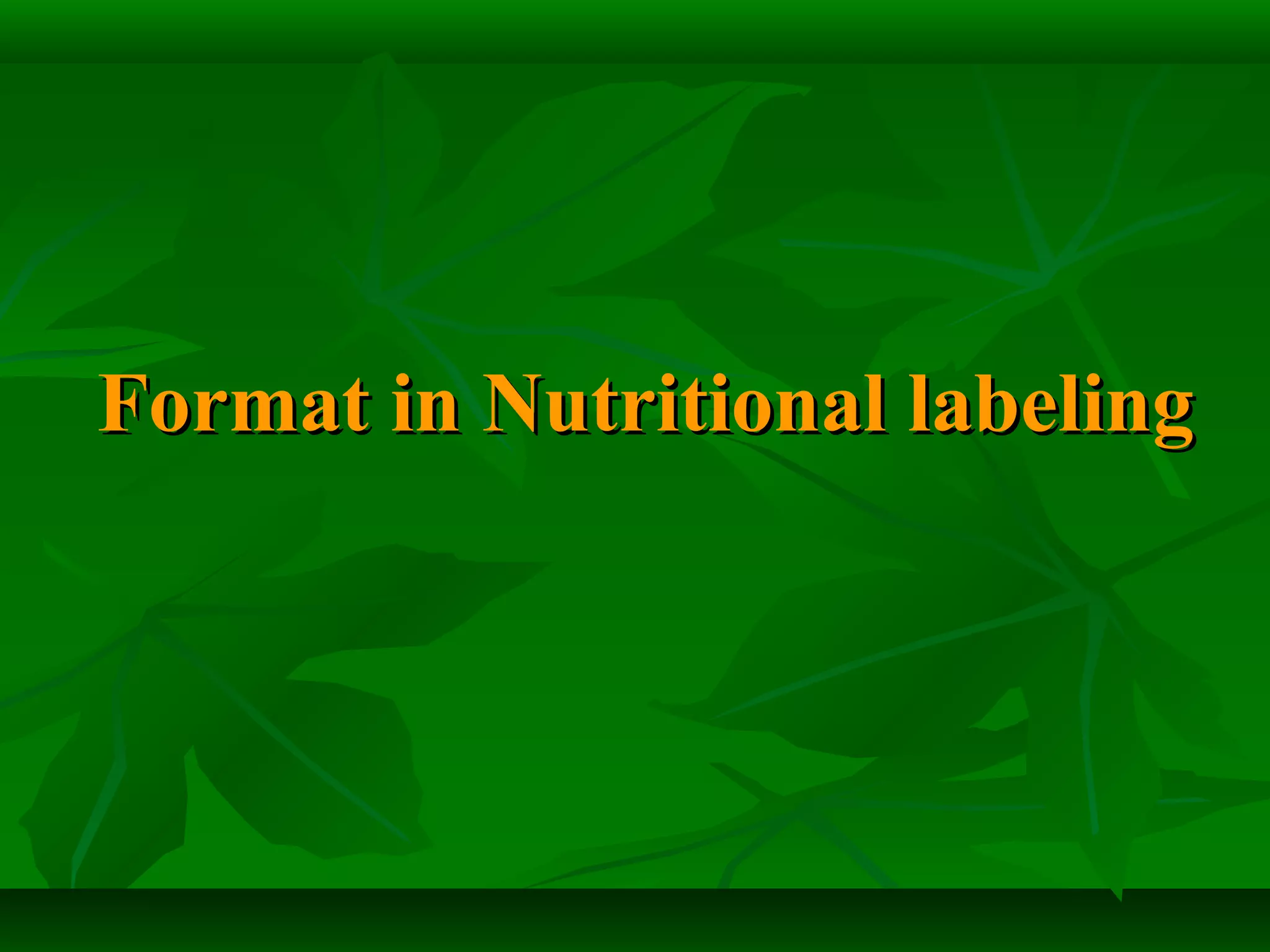 Basic tools in nutrition | PPT