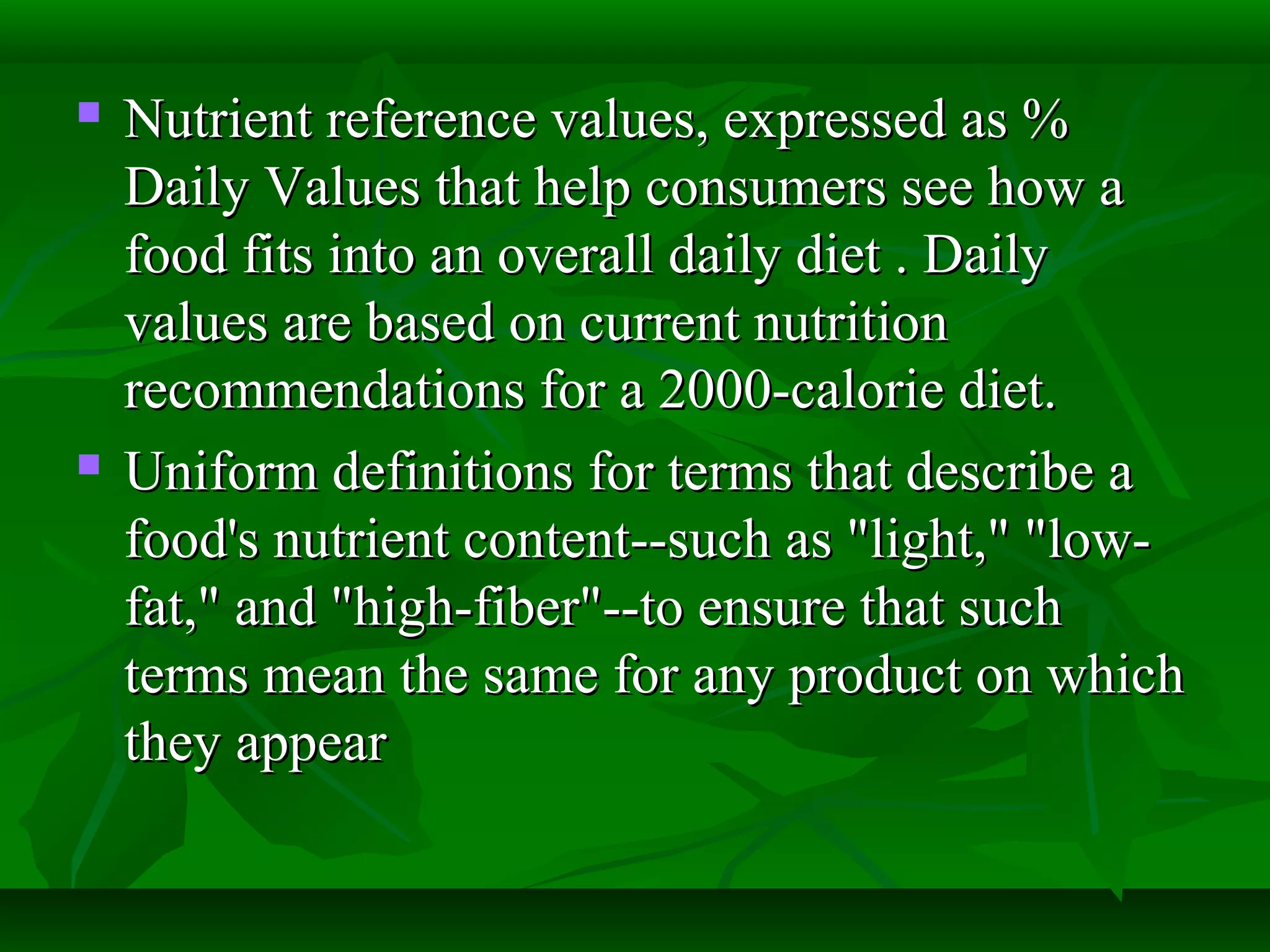 Basic tools in nutrition | PPT