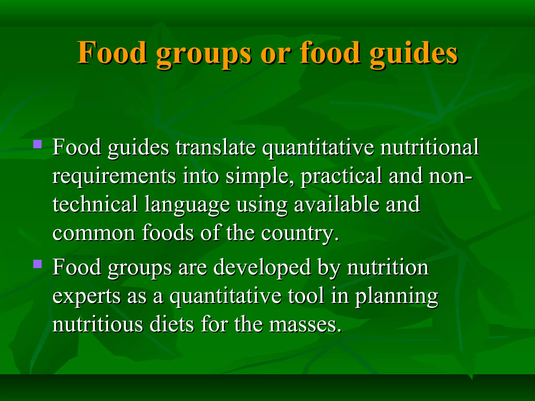 Basic tools in nutrition | PPT