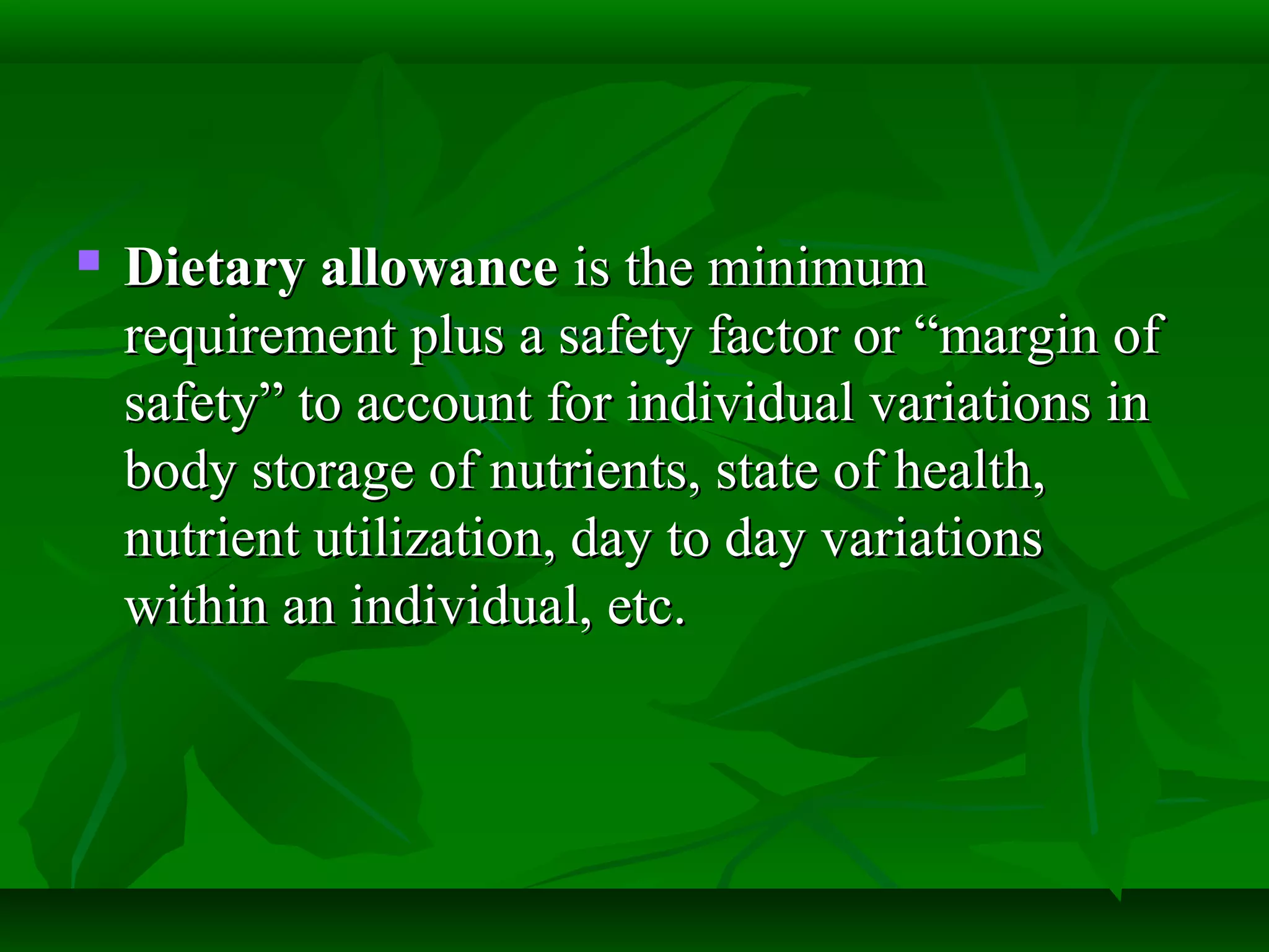 Basic tools in nutrition | PPT