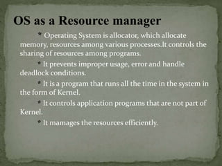 Basic topic on os | PPTX | Operating Systems | Computer Software and ...