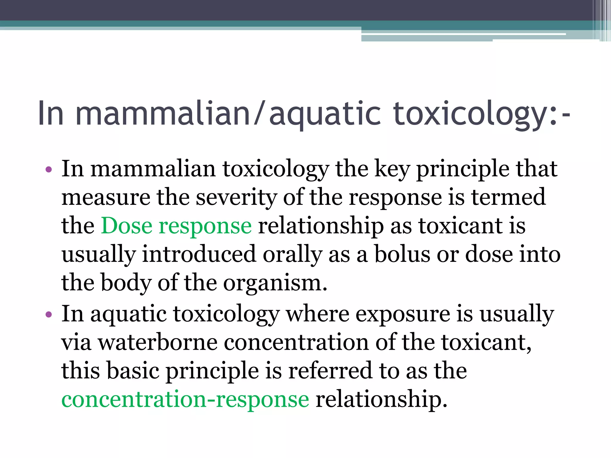 Basic toxicological principles | PPTX