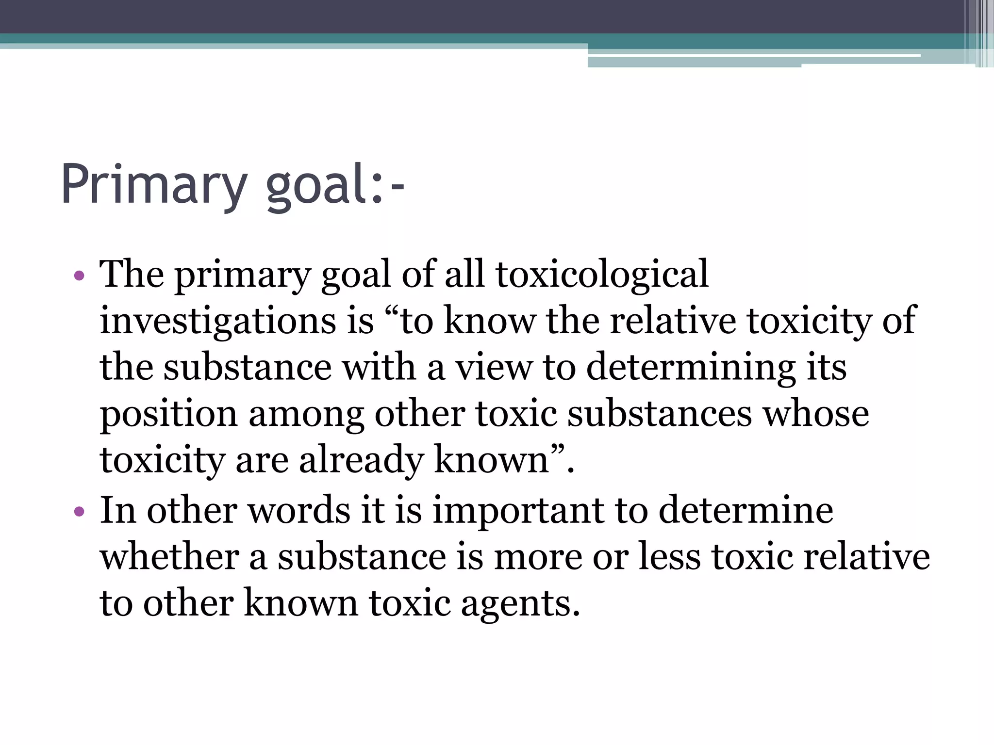 Basic toxicological principles | PPTX