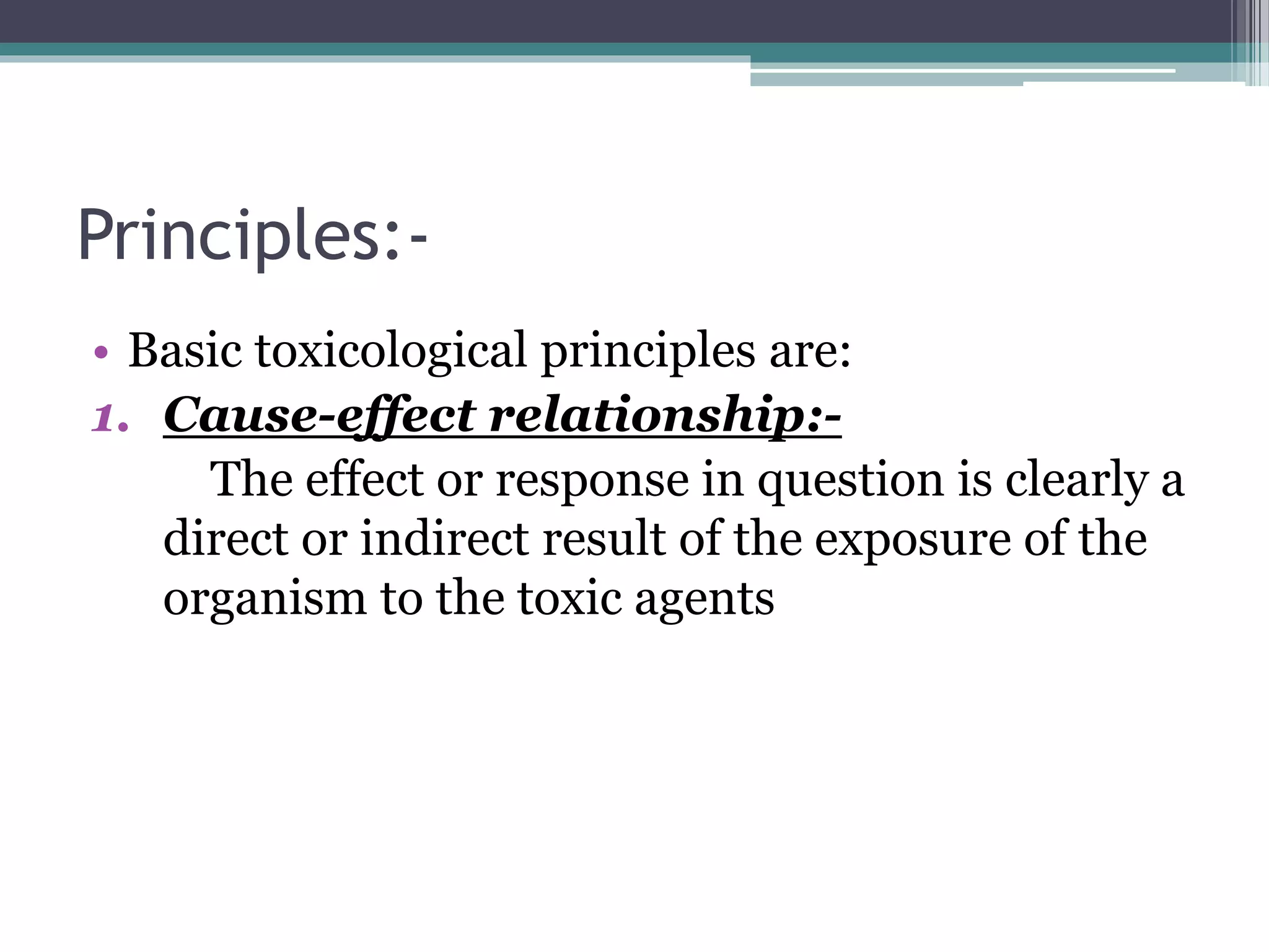 Basic toxicological principles | PPTX