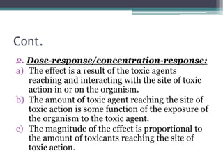Basic toxicological principles | PPTX