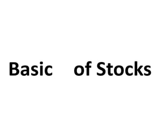 Basic trading of stocks | PPTX