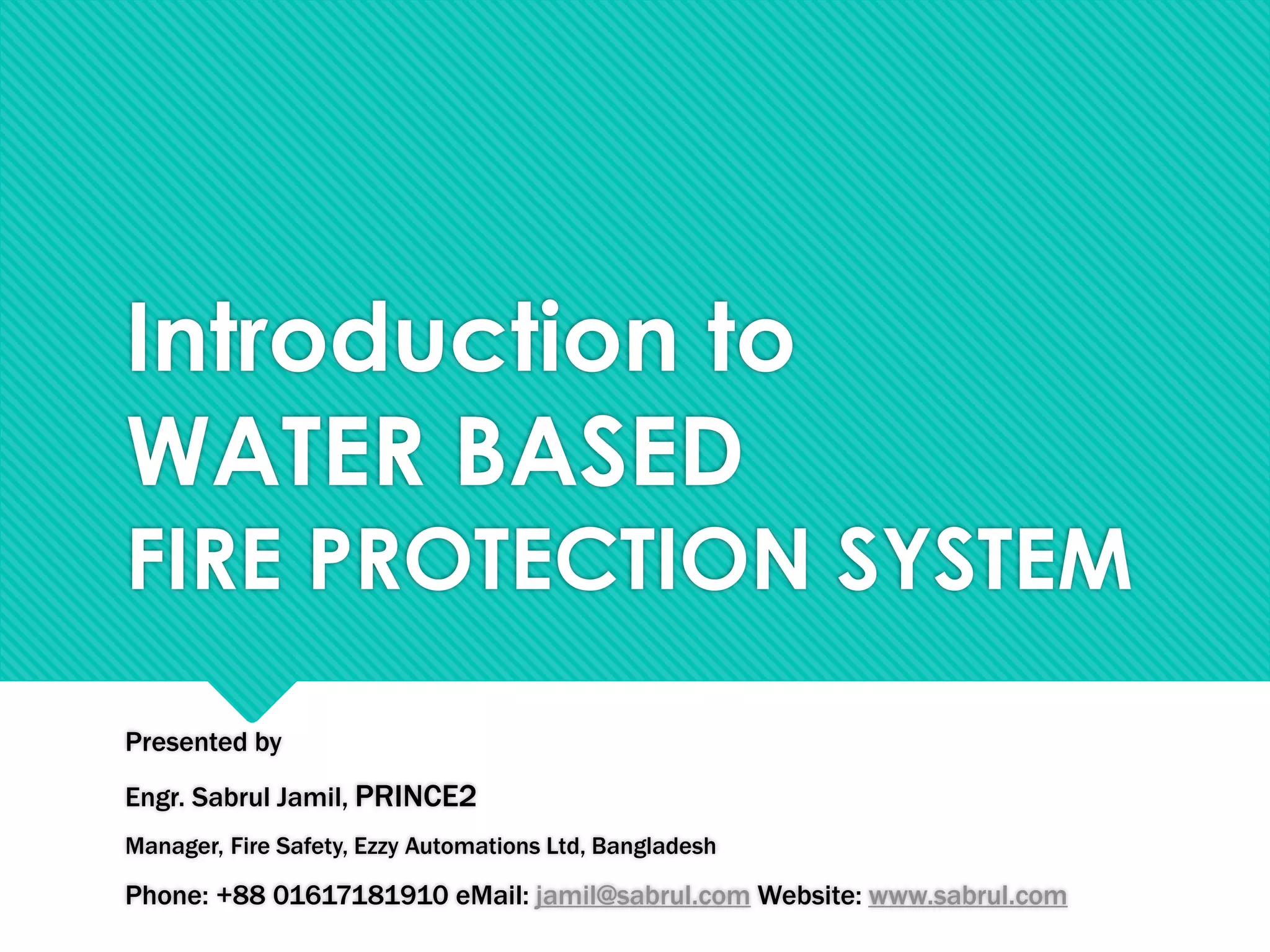 Basic training water based fire protection | PDF