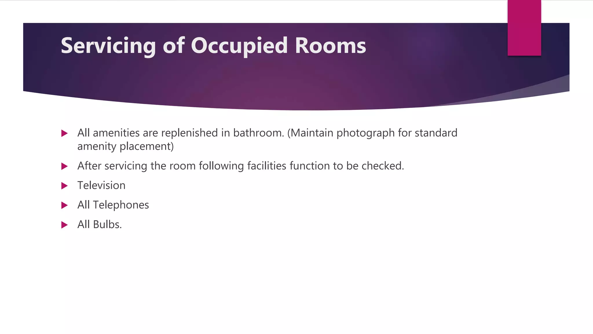 Basic training for housekeeping staff ppt | PPTX