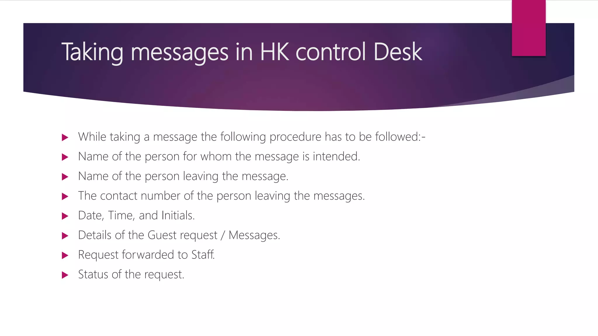 Basic training for housekeeping staff ppt | PPTX