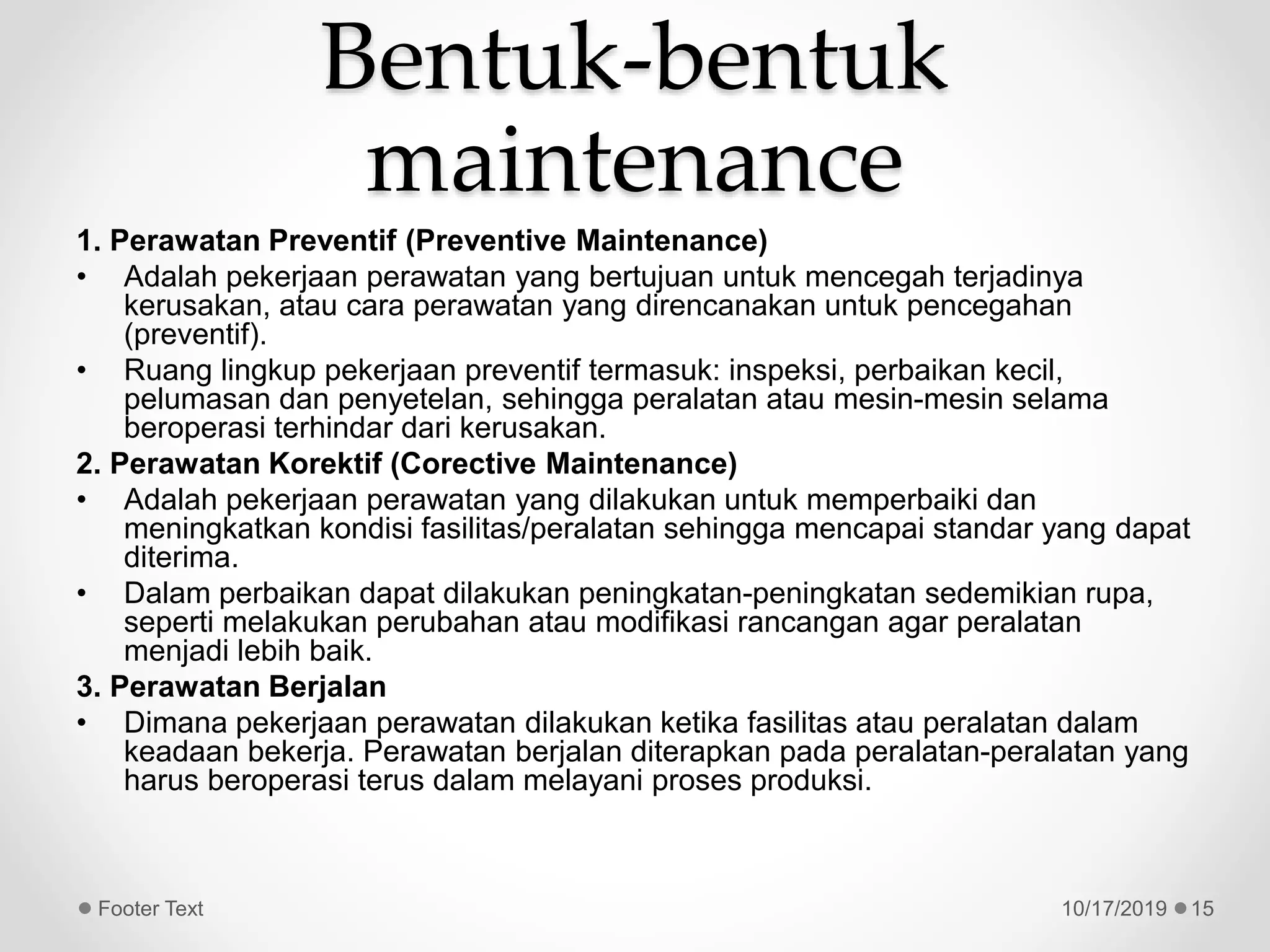 Basic training maintenance | PPTX