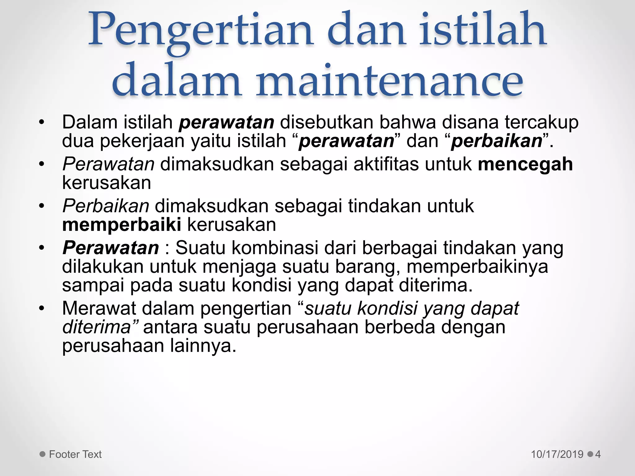 Basic training maintenance | PPTX