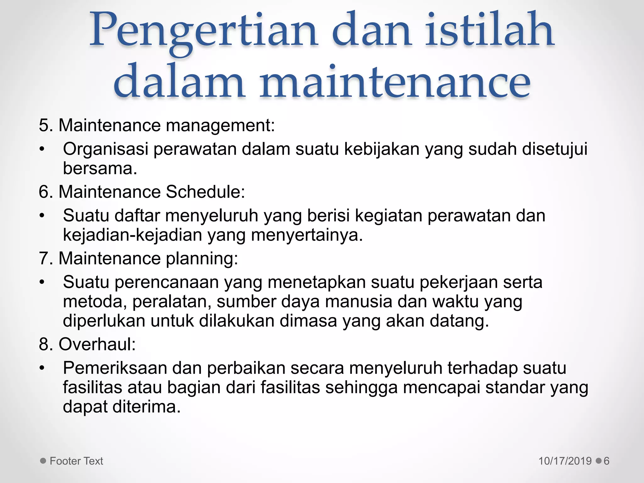 Basic training maintenance | PPTX