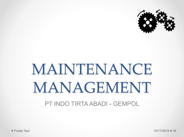 Basic training maintenance | PPTX