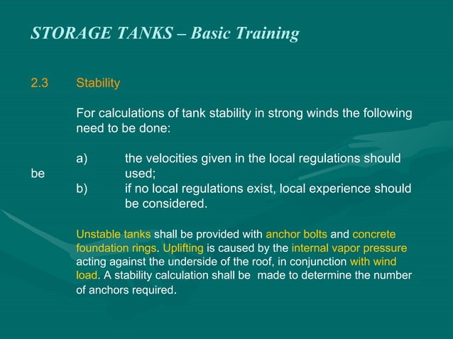 Basic Training Of Storage Tank.pdf | Science