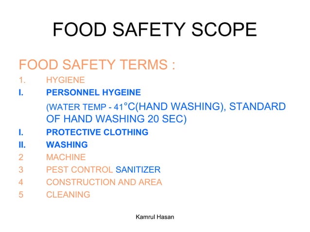 Basic training on food handling | PPT