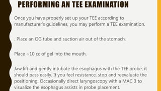 Basic transesophageal echo TEE anaesthesia | PPTX