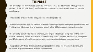 Basic transesophageal echo TEE anaesthesia | PPTX