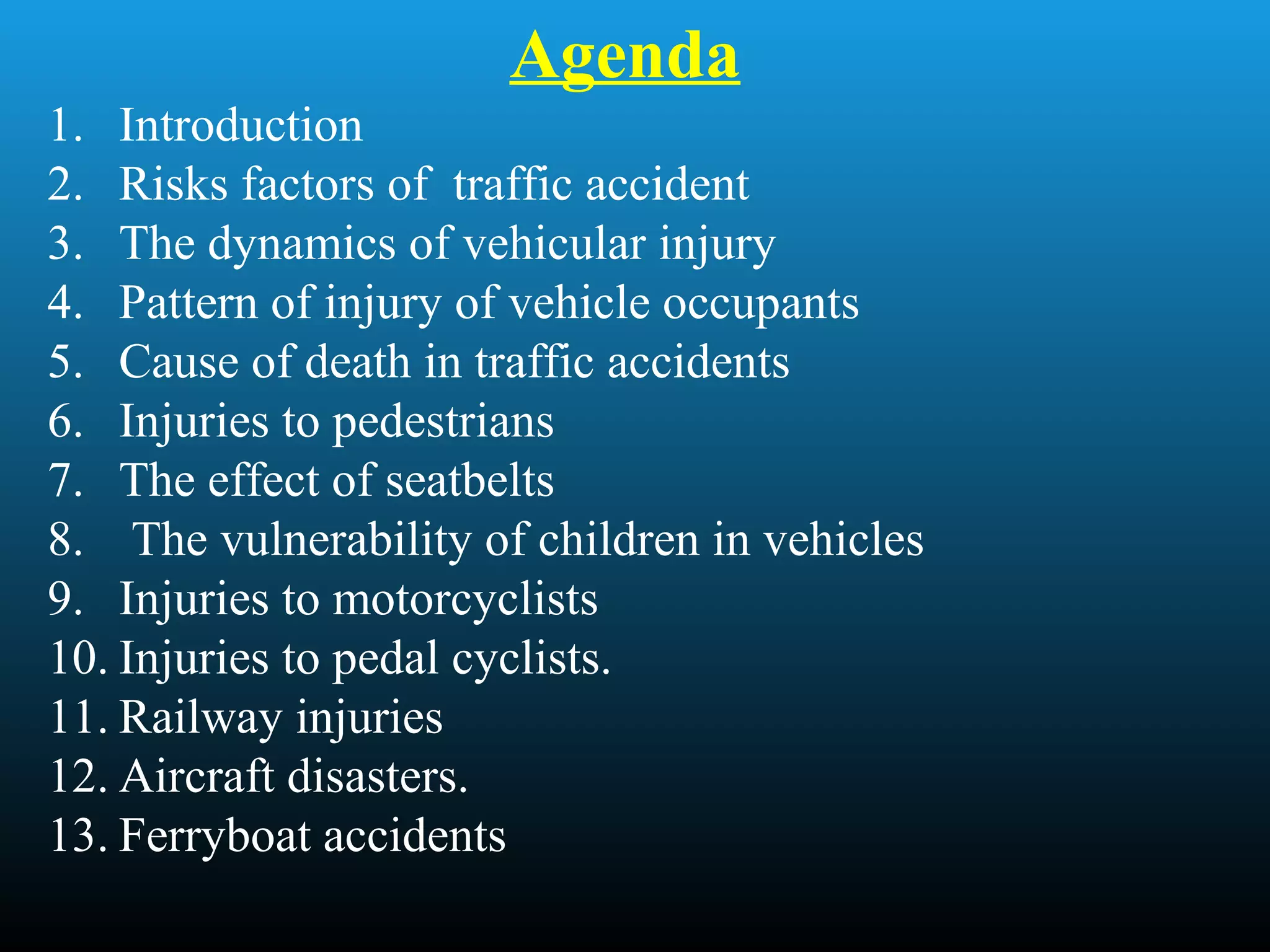 Transportation Injuries 1+2 | PPT