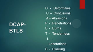 Basic trauma life support | PPTX | First Aid | Injuries