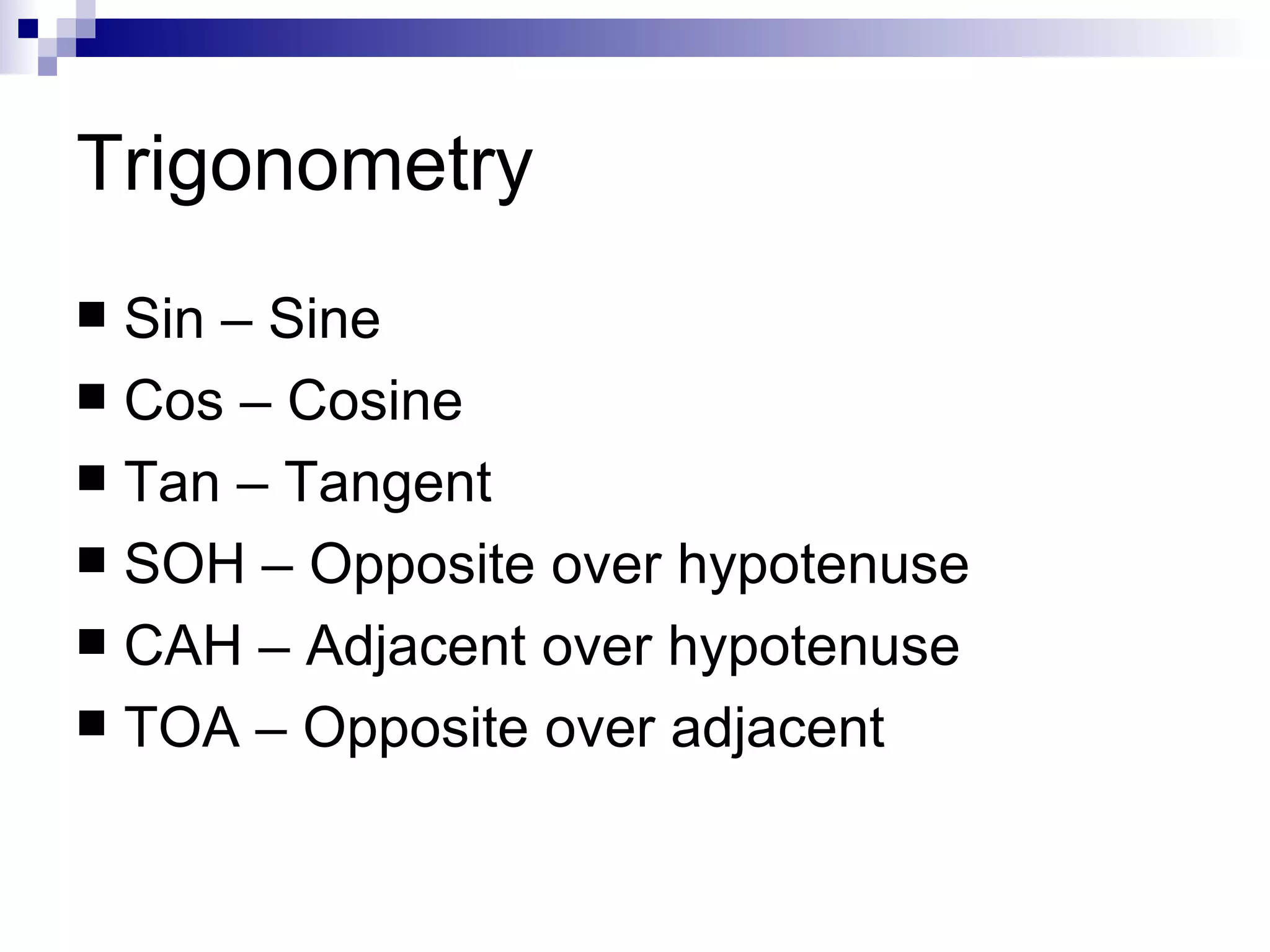 Basic trigonometry | PPT