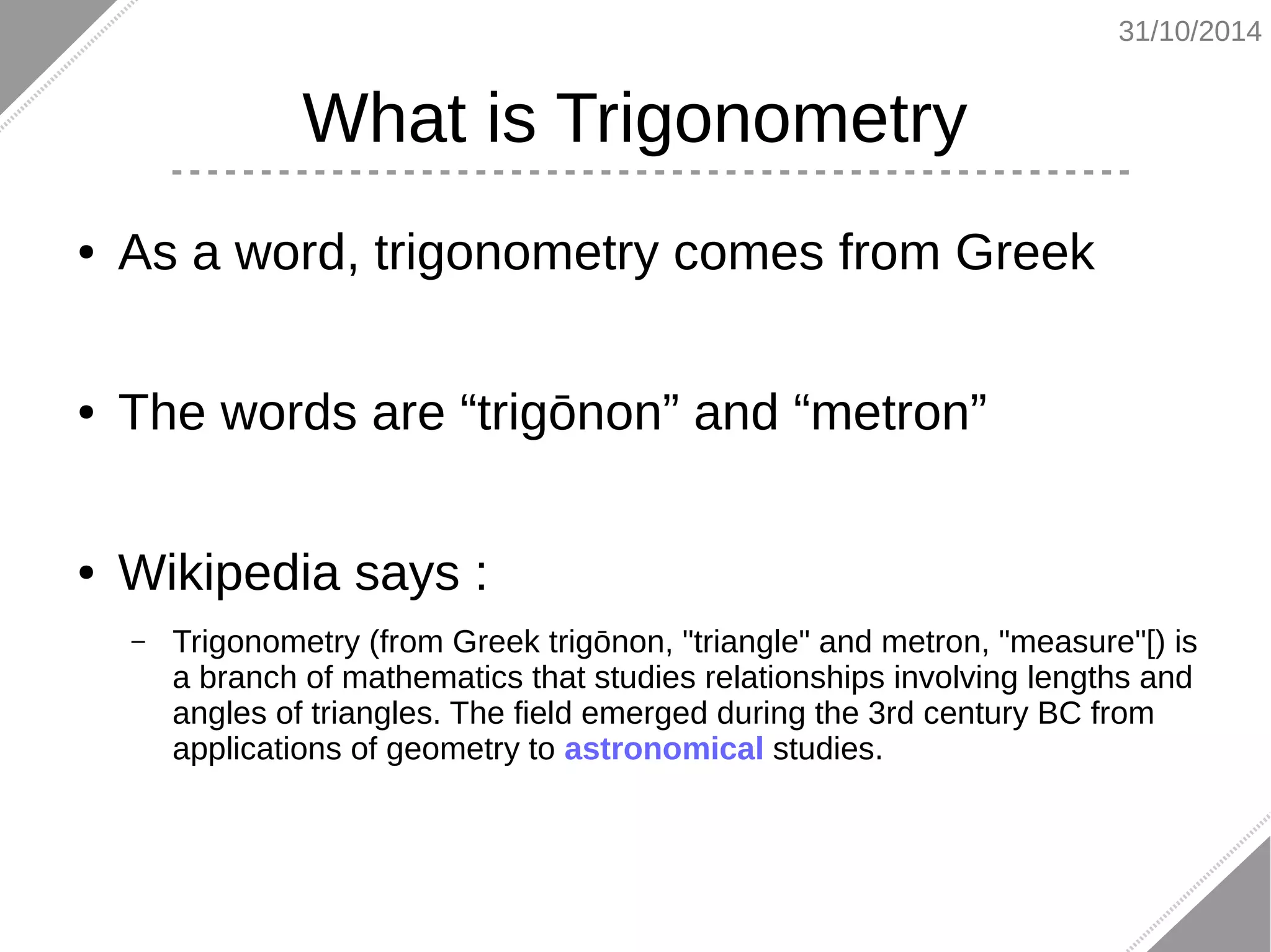 Basic trigonometry | ODP