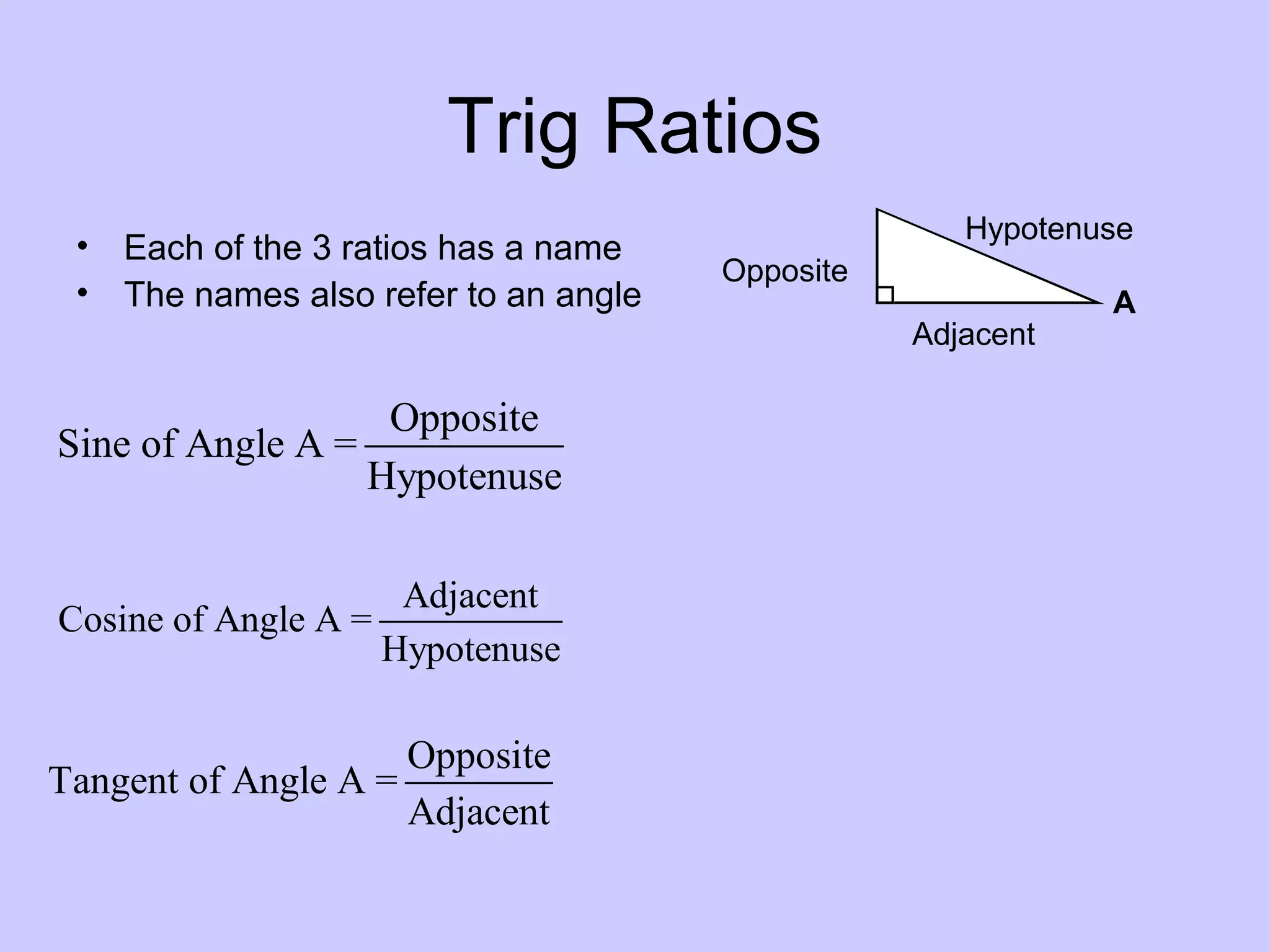 Basic trigonometry ideas | PPT