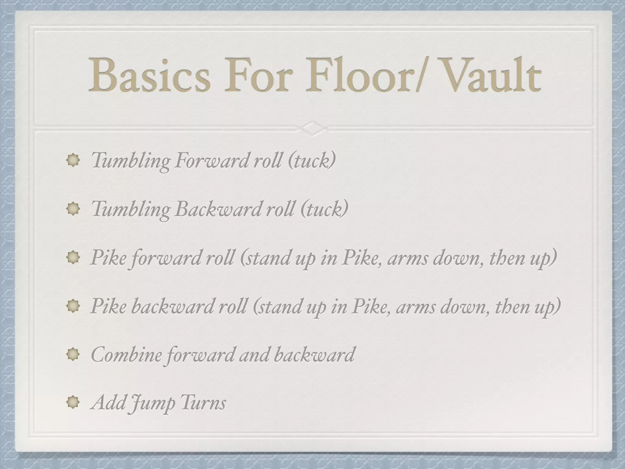 Basic tumbling | PDF