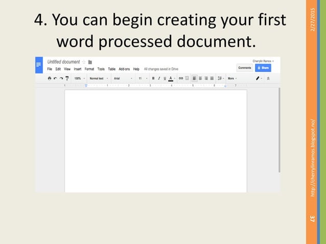 Basic tutorial how to use google docs | PPTX | Internet | Computing