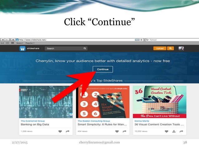 Basic tutorial how to use slideshare | PPT