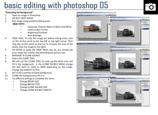Principles of Design - Photoshopping Basics | PPTX