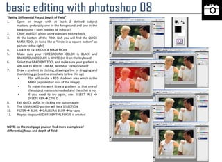 Principles of Design - Photoshopping Basics | PPTX