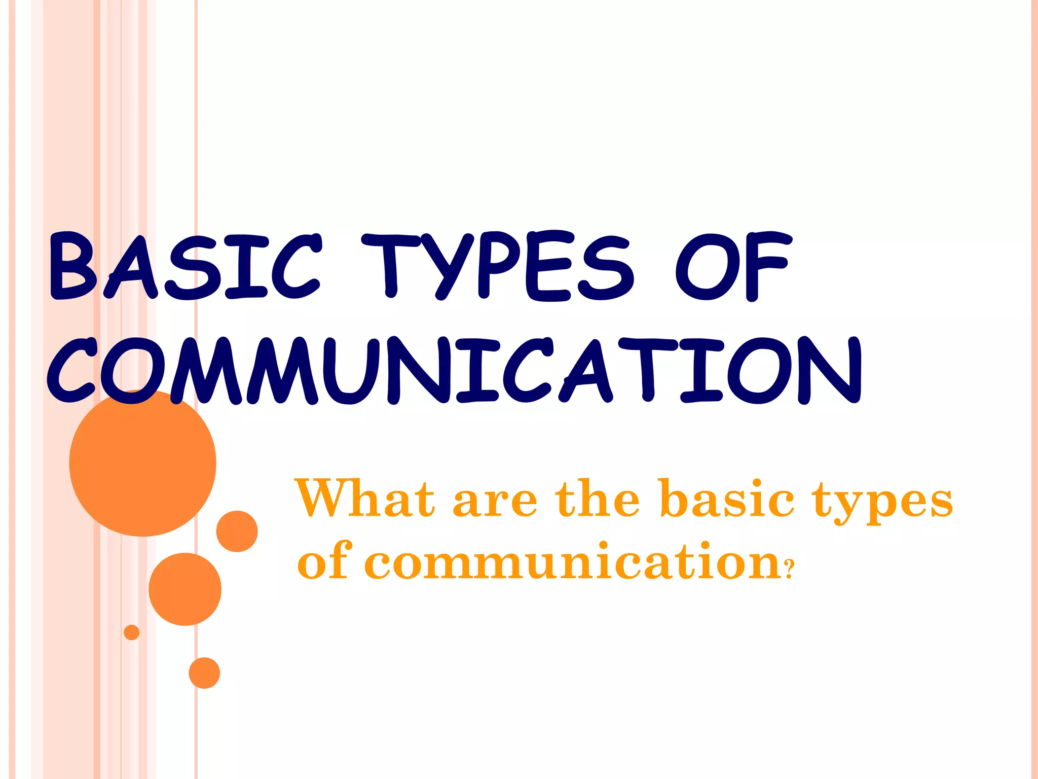 Basic types of communication | PPT