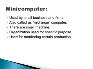 Basic types of computer | PPTX