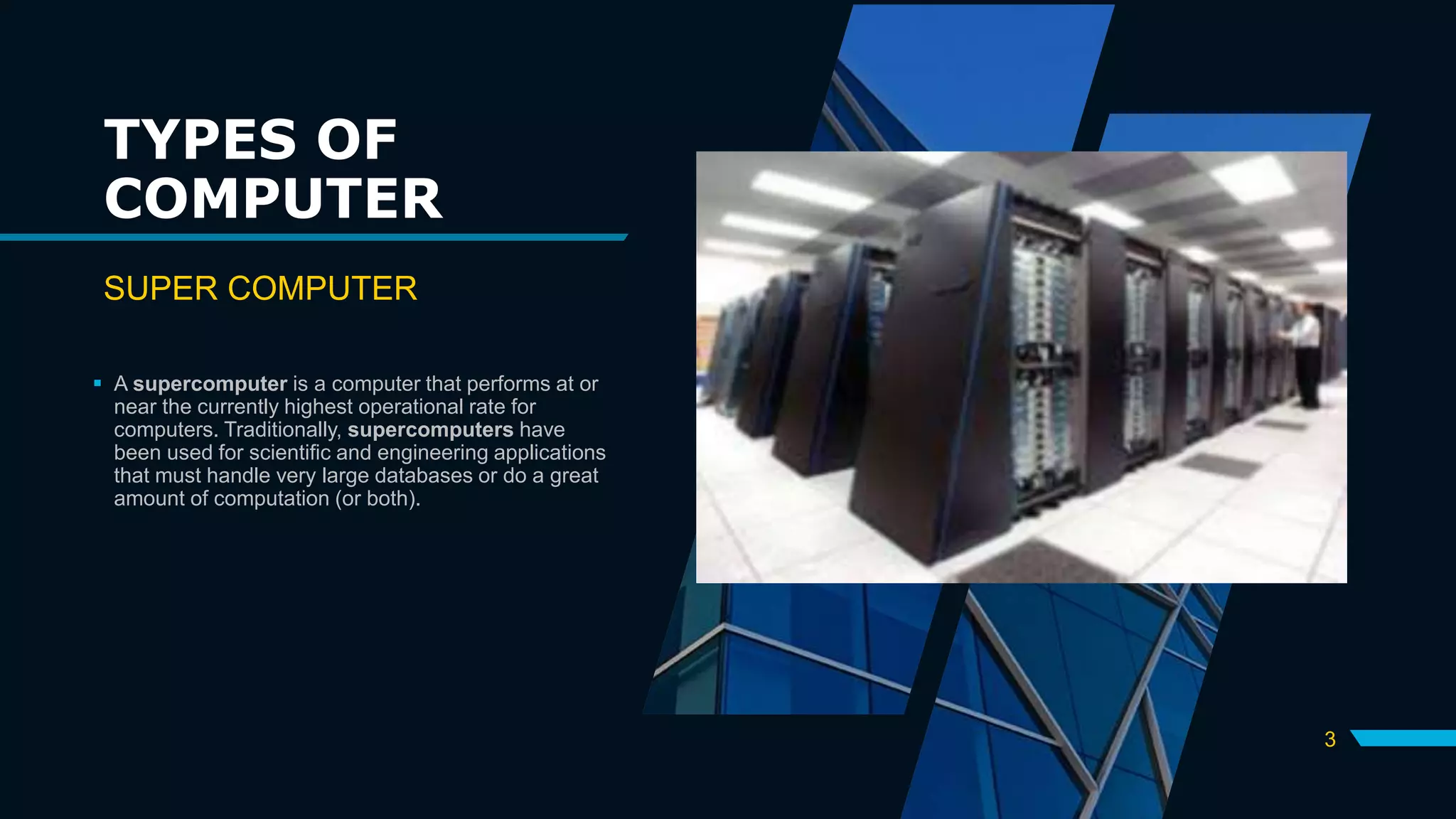 Basic types of computer | PPTX | Computing | Technology & Computing