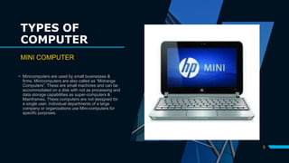 Basic types of computer | PPTX | Computing | Technology & Computing