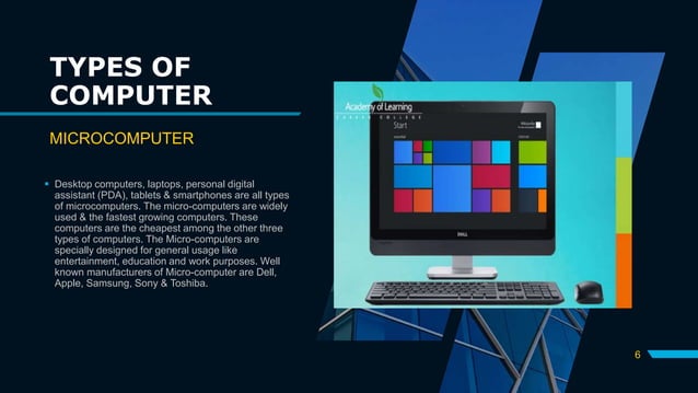 Basic types of computer | PPT