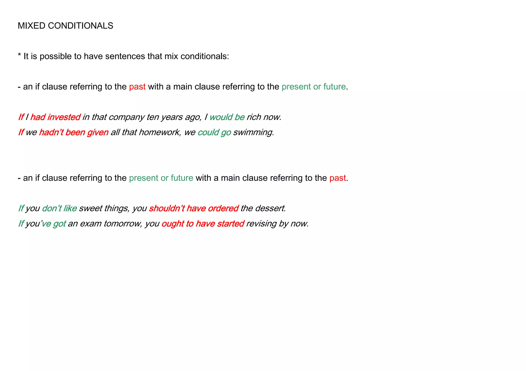 Basic types of conditionals | PDF